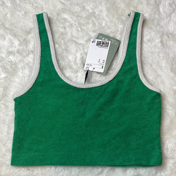 H&M | Tops | Hm Terry Crop Top Size S | Poshmark